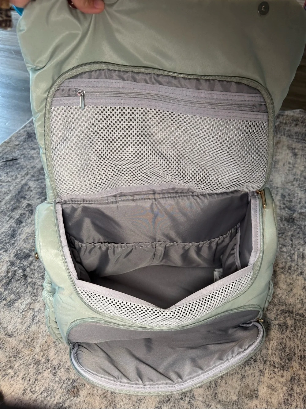 hannah & Sophia | Bags | Mint Quilted Diaper Bag | Poshmark